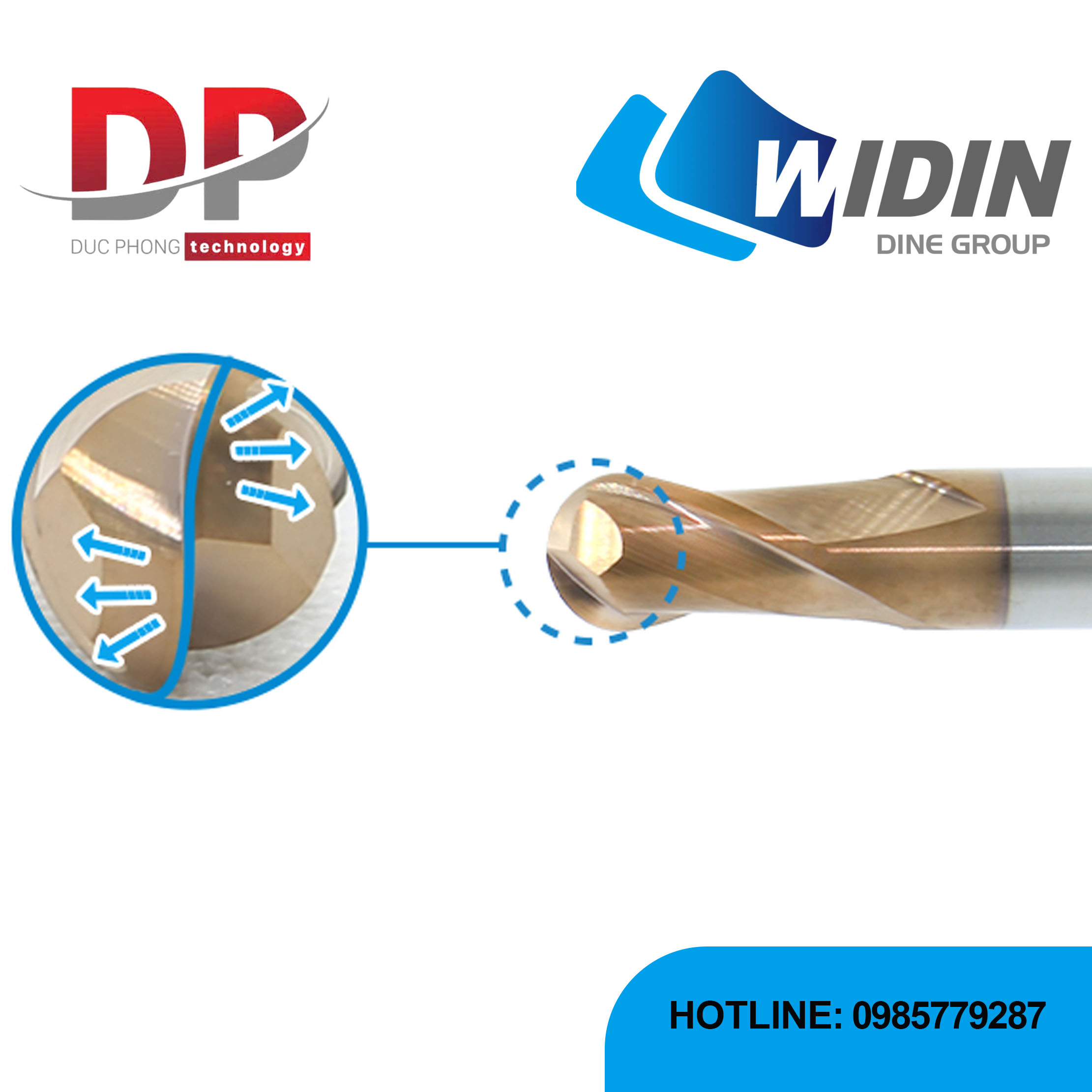 Dao phay ngón series WB712+ - WIDIN